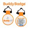 BuddyBadge® Silicone QR Collar Tag • BuddyID